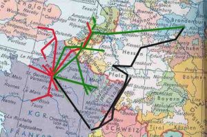 Voltaire und das Reisen, eine Aufstellung der Reisen mit Reiseberichten